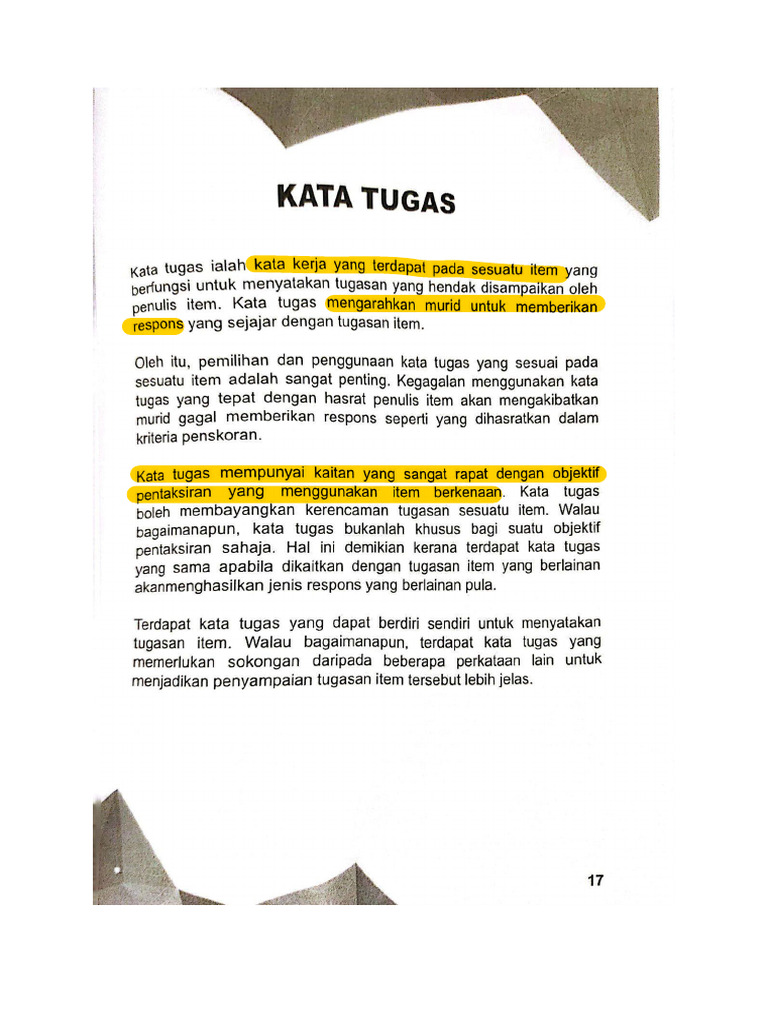 Kata Tugas | PDF