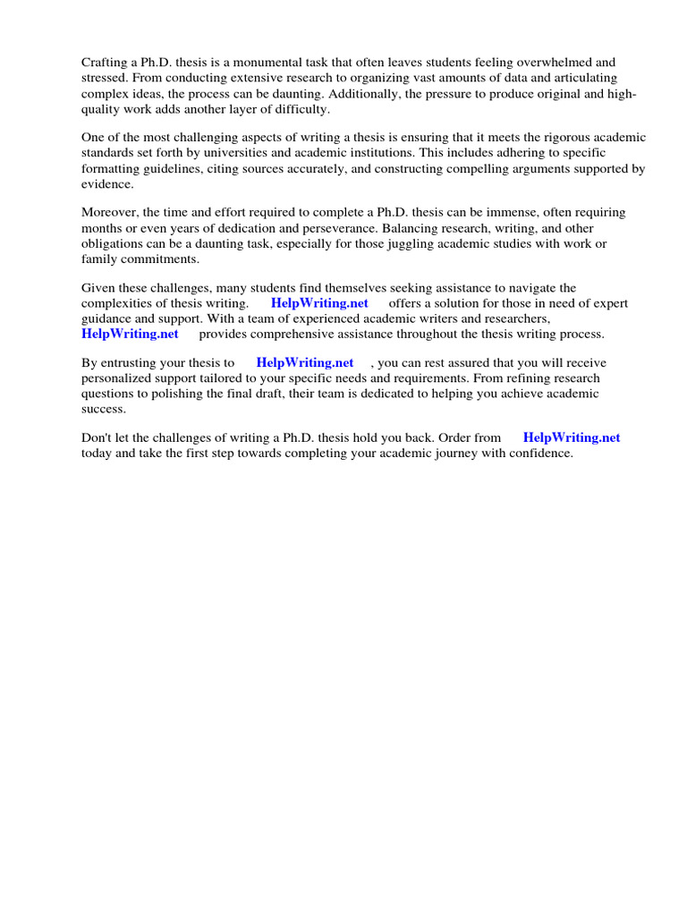 Sample of PHD Thesis Presentation | Download Free PDF | Thesis ...