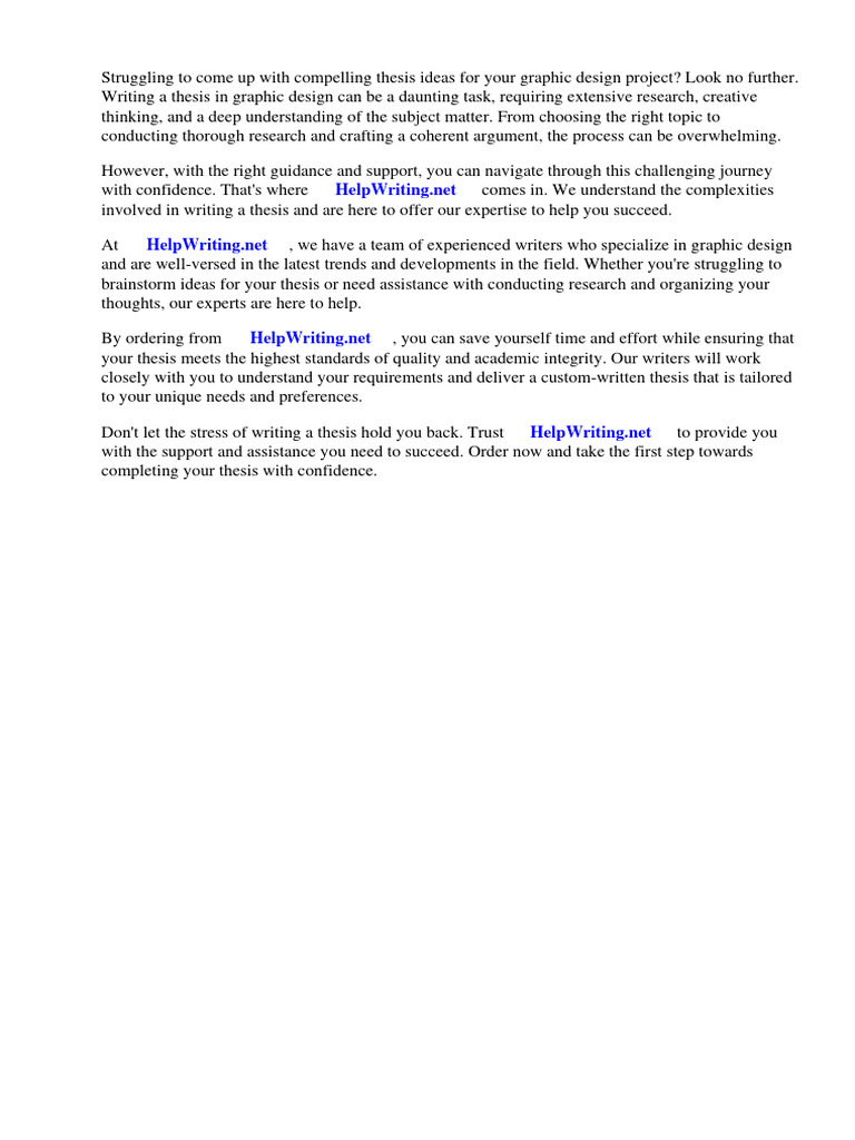 Thesis Ideas For Graphic Design | PDF | Thesis | Graphic Design