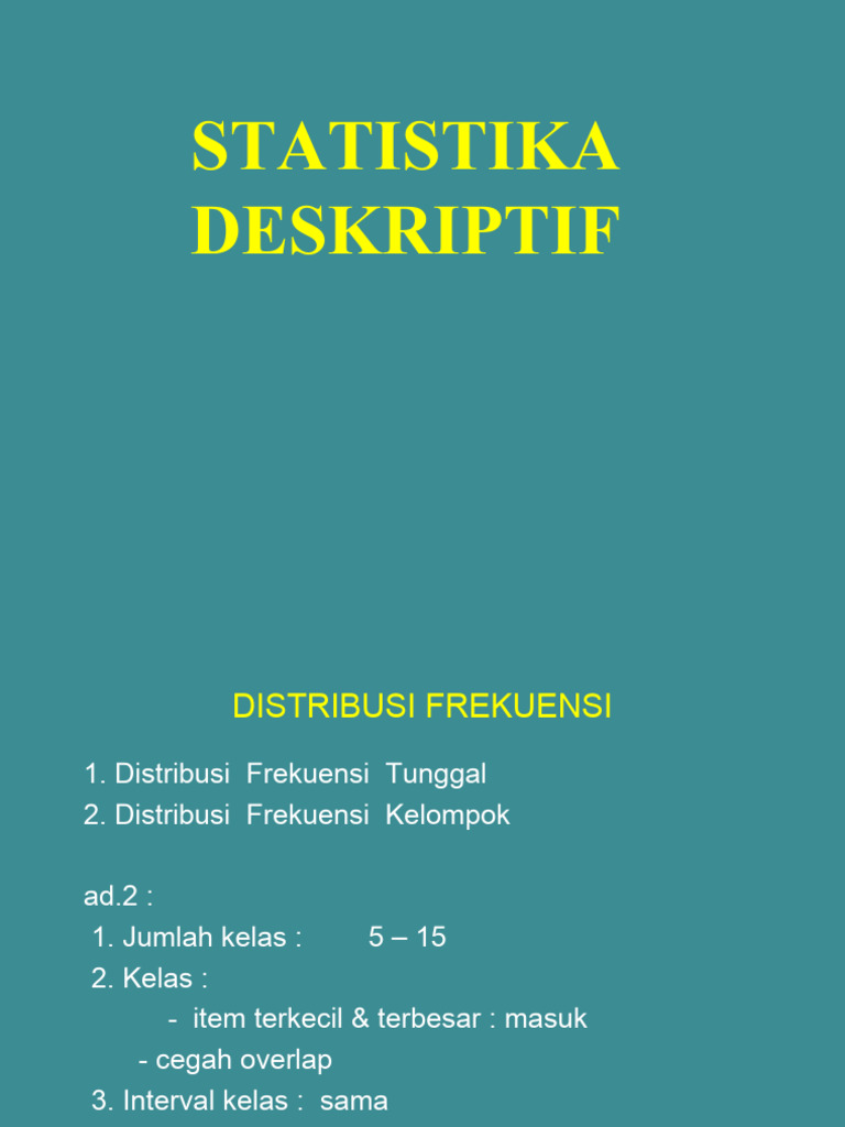 Statistika Deskriptif | PDF