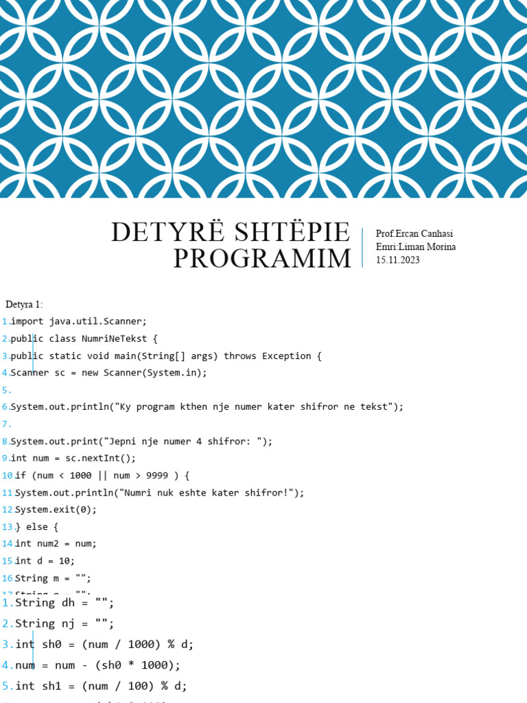 Detyrë Shtëpie | PDF