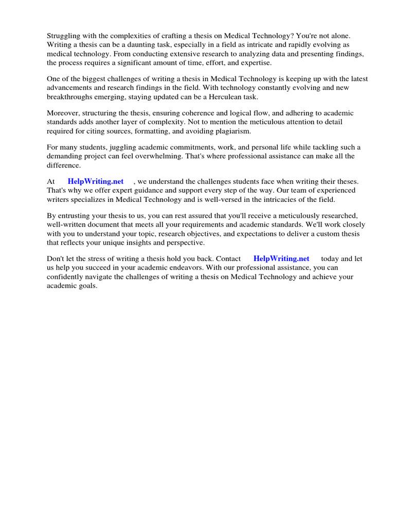 Sample Thesis Title Medical Technology | PDF | Thesis | World Wide Web
