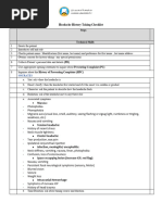 OSCE Checklist Headache History Taking | PDF | Headache | Patient