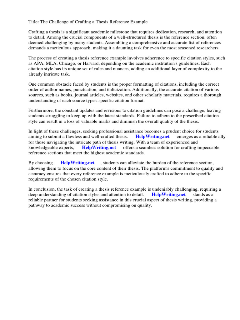 Thesis Reference Example | PDF | Citation | Thesis