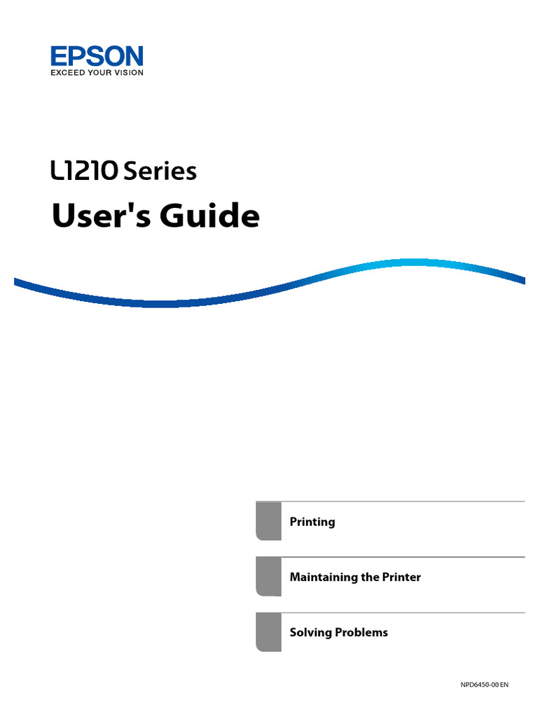 Manual Epson L1210 L1110 | PDF | Microsoft Windows | Printer (Computing)