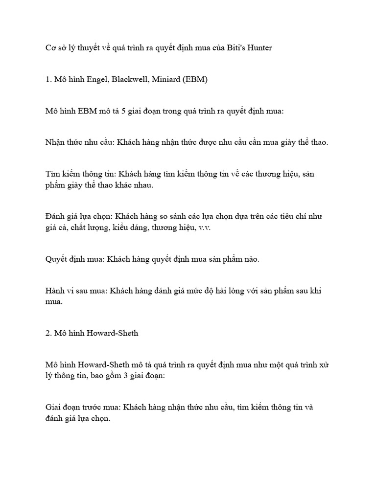 Quá Trình Ra Quyết Định Mua Hàng | PDF
