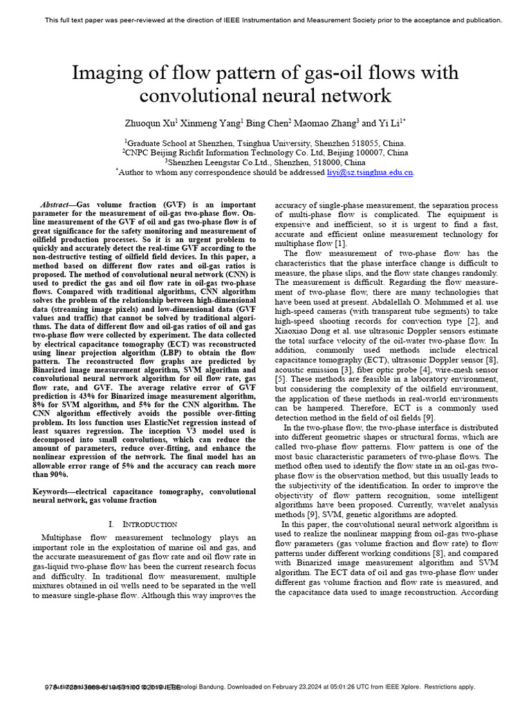 CNN For Oil and Gas Flow Pattern | Download Free PDF | Support Vector ...