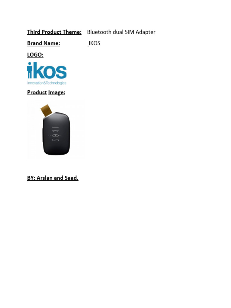 Third Product Theme Blutooth Dual SIM Adapter | PDF | Bluetooth | Ios