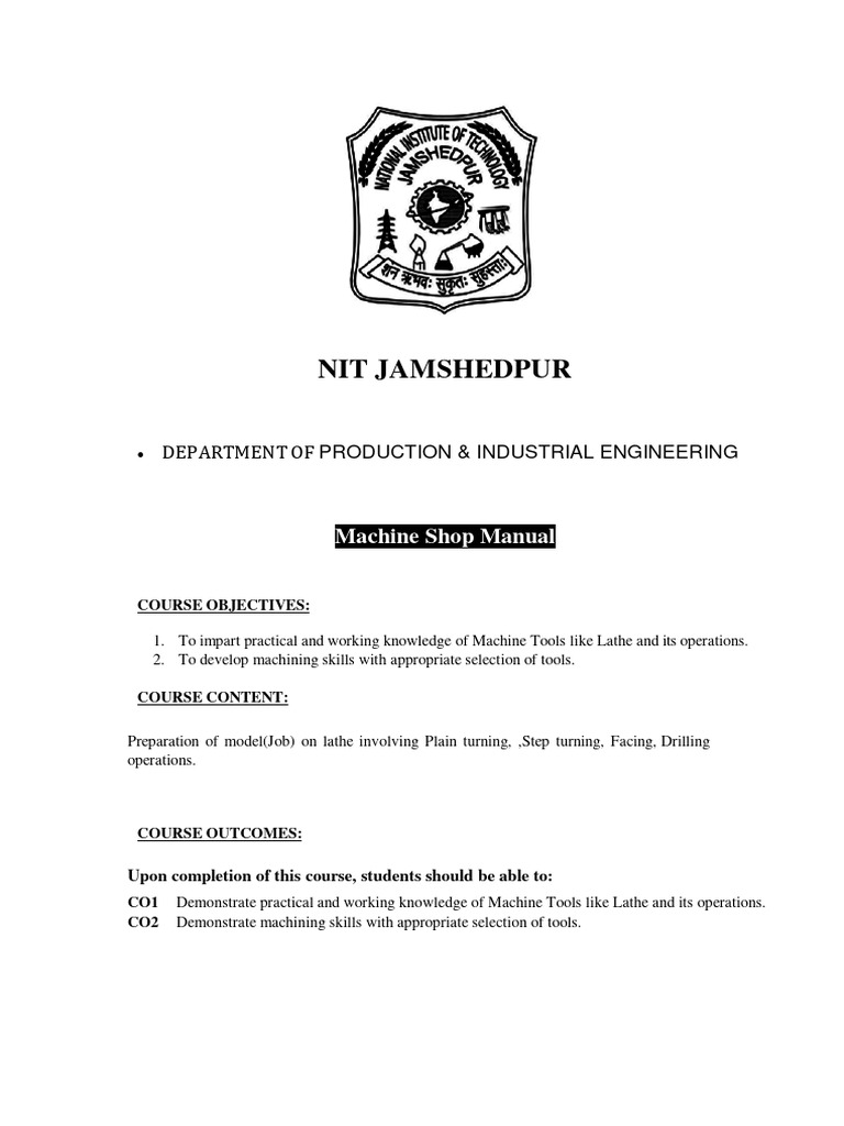 Machine Shop Pre Final | PDF | Machining | Building Materials