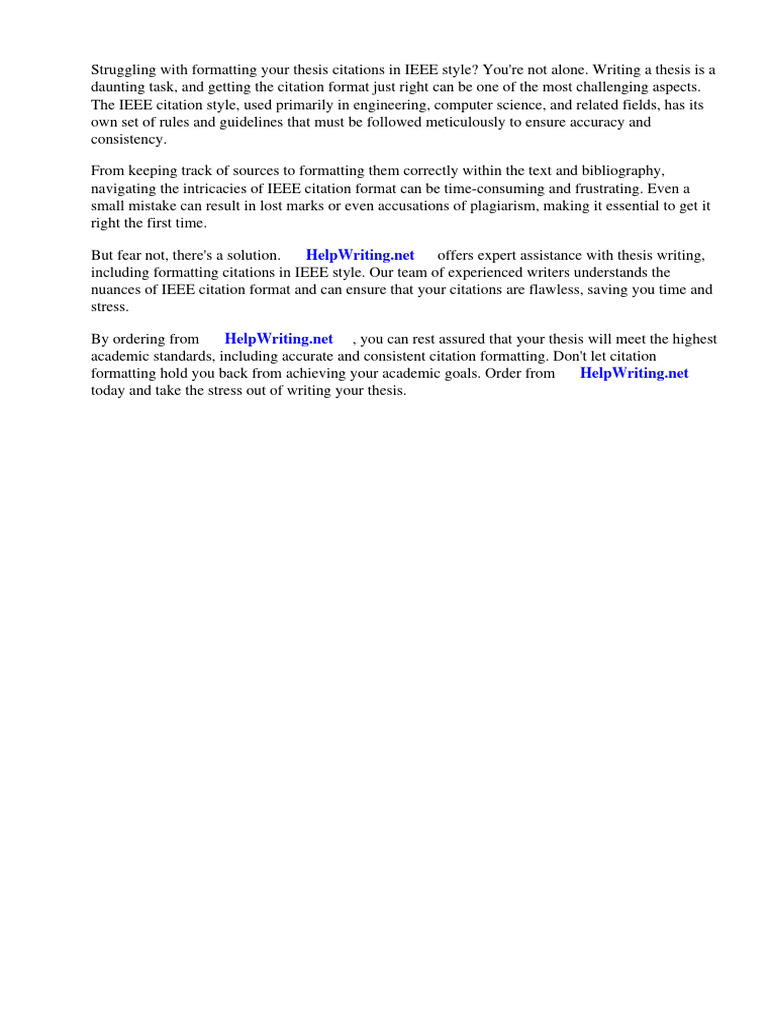 Thesis Citation Format Ieee | PDF | Citation | Thesis