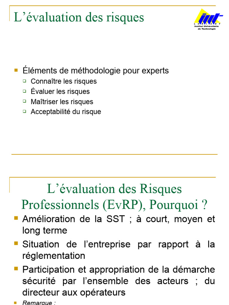 Évaluation Des Risques | PDF | Risque | Santé et sécurité au travail