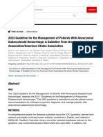 2023 AHA/ASA Guidelines on aSAH Management | PDF | Randomized ...