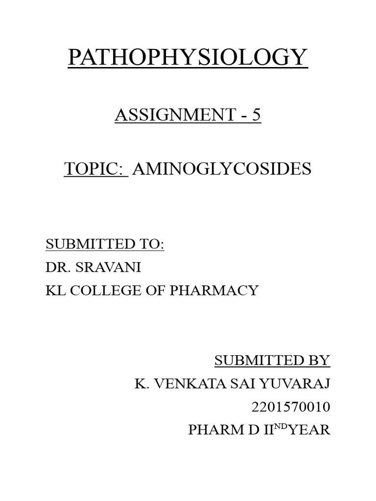 Pathophysiology Assignment 5 | PDF | Health Care | Medical Treatments
