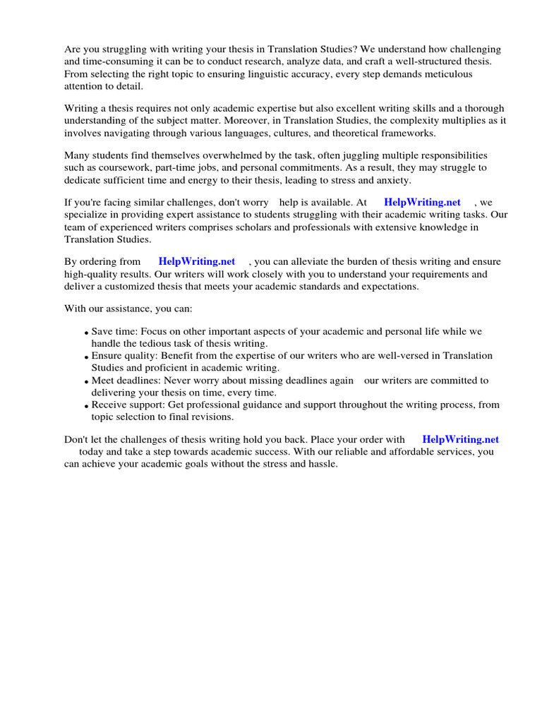Thesis Translation Studies | PDF | Thesis | Translations