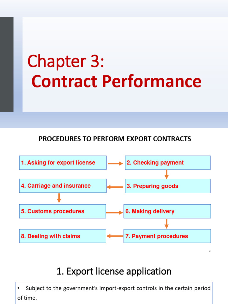 Chapter 4 - Contract Performance | PDF | Customs | Cargo