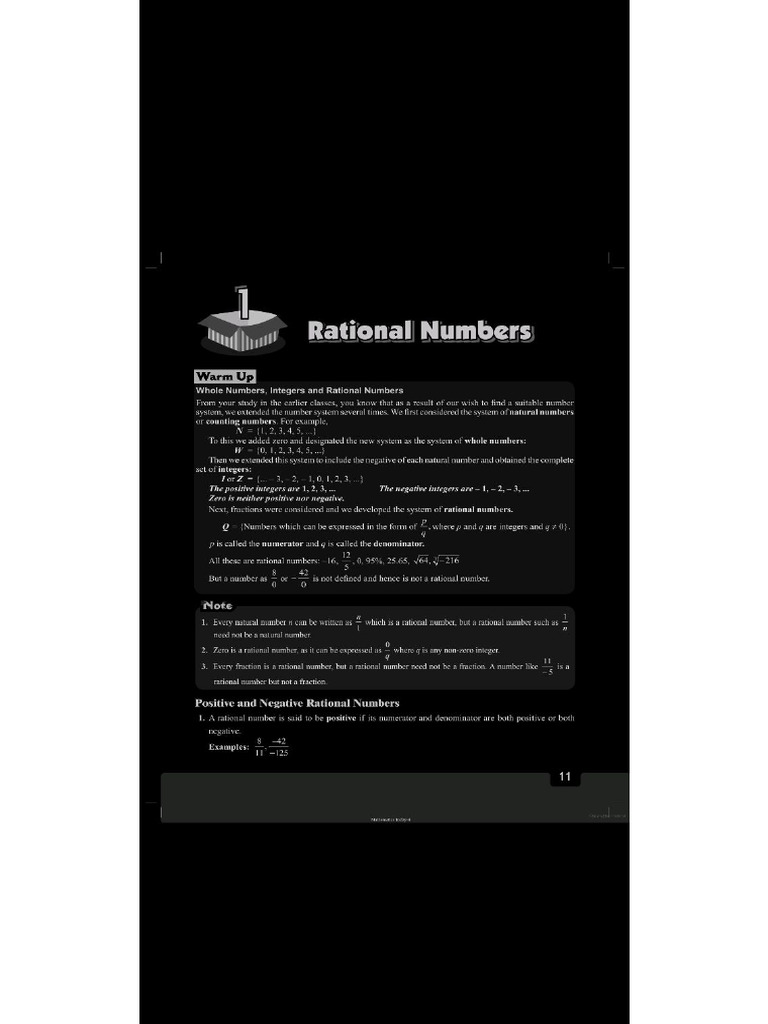 Rational Numbers (Full Chapter) | PDF