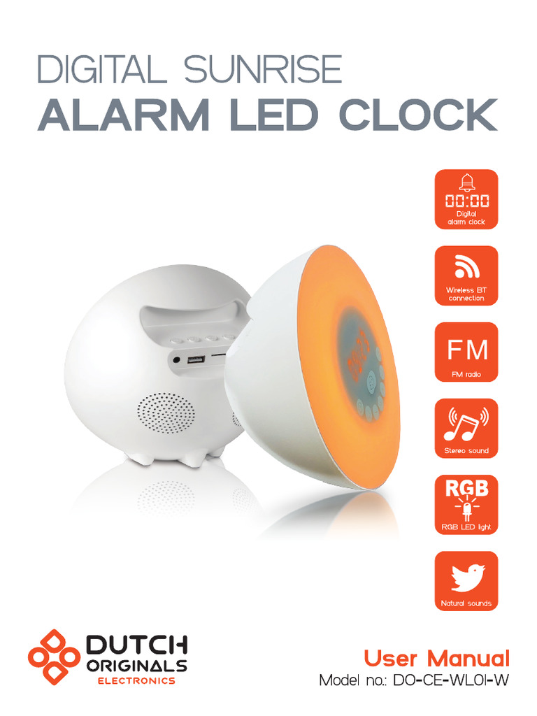 Sunrise Alarm Clock User Manual | PDF | Usb Flash Drive | Electrical ...