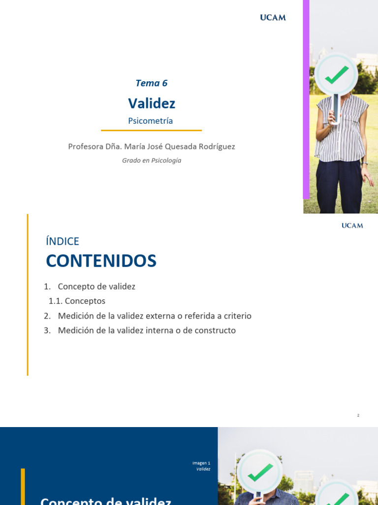 Tema 6 - Validez de La Medición en Psicología | PDF | Validez (Estadísticas) | Análisis factorial
