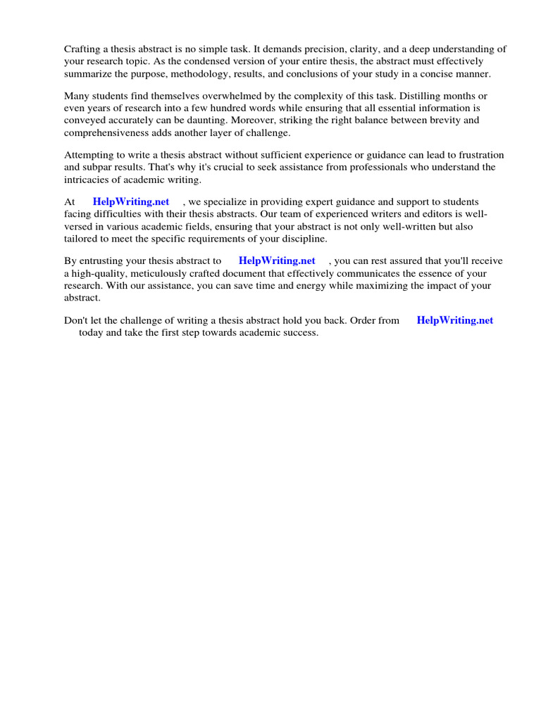 Write Thesis Abstract Pdf Thesis Essays