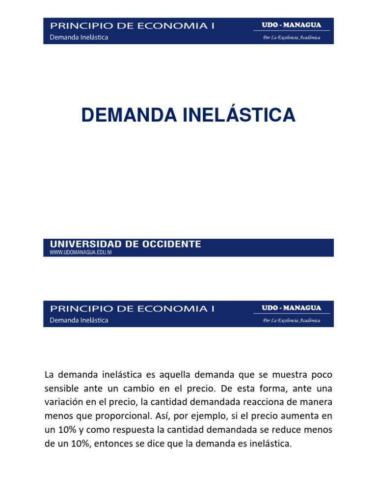 Demanda Inelástica: Concepto y Factores | PDF