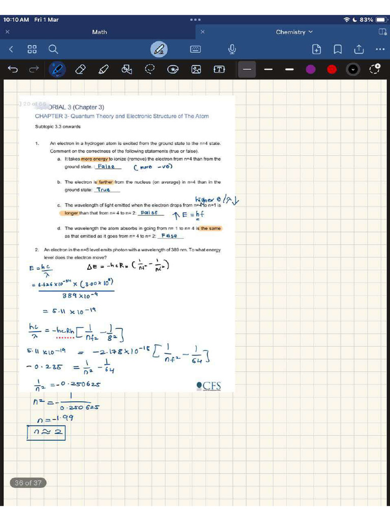 Chemistry Foundation Sem1 | PDF