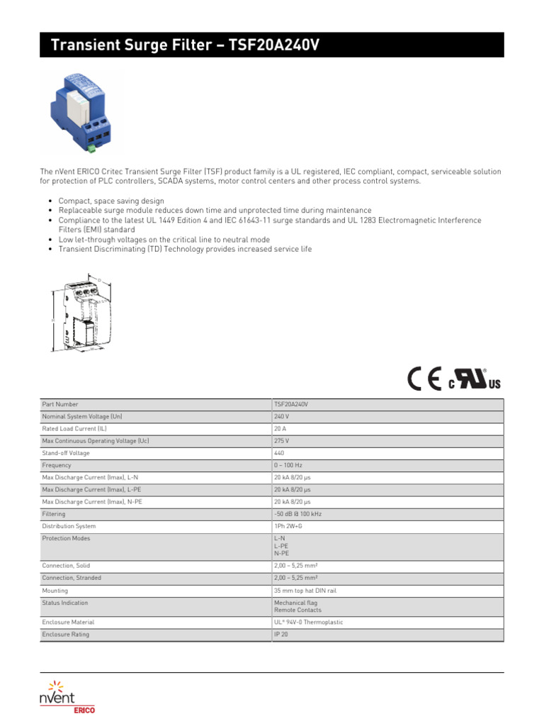TSF-20A-240V | PDF | Electromagnetic Interference | Electrical Engineering