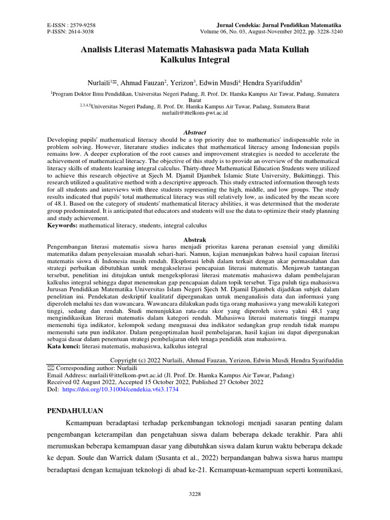 1734-Article Text-11039-3-10-20230106 | PDF | Intelligence | Mathematics