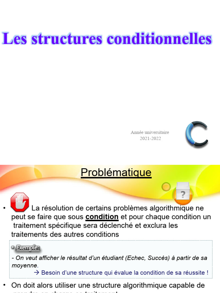 Cours-Structures-Conditionnelles-Langage-C-1-Converted TH | PDF | Programme informatique ...