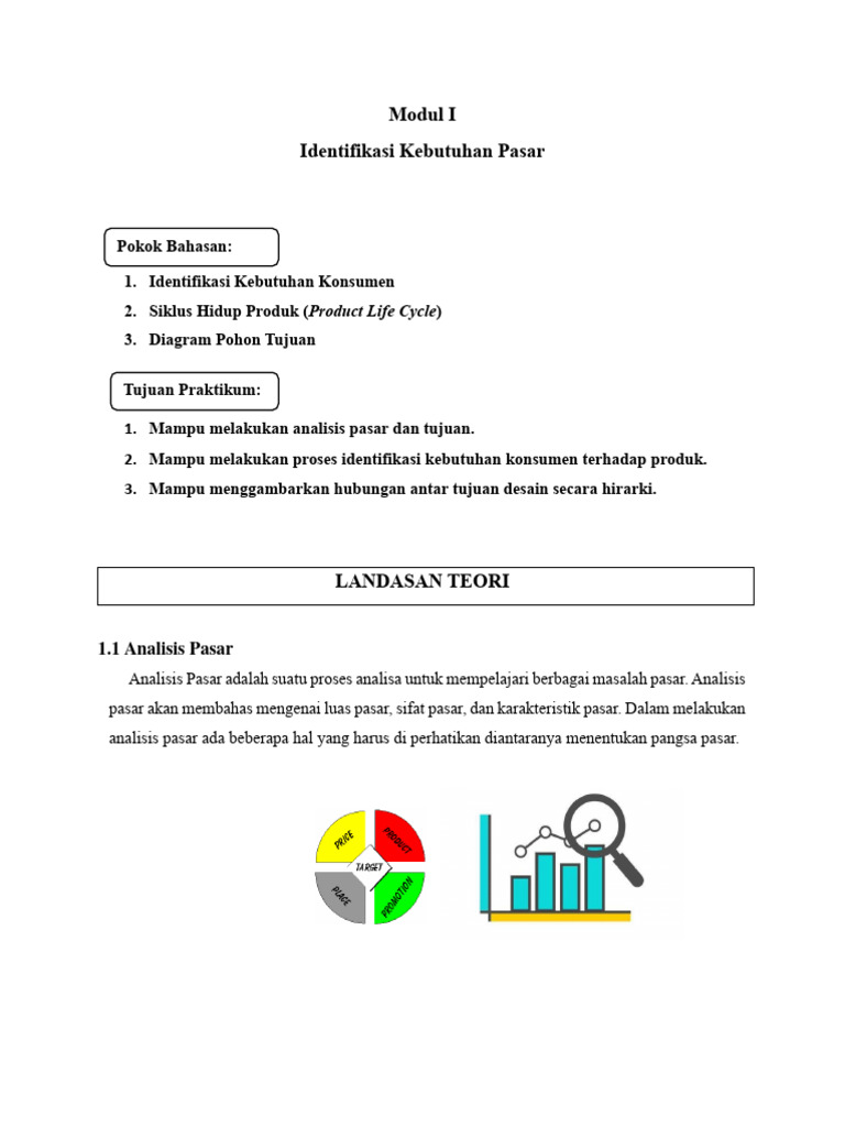 Draft Modul 1 - Identifikasi Kebutuhan Pasar | PDF