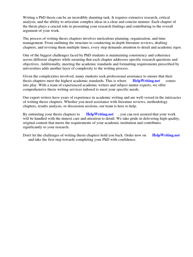 Writing PHD Thesis Chapters | PDF | Computers
