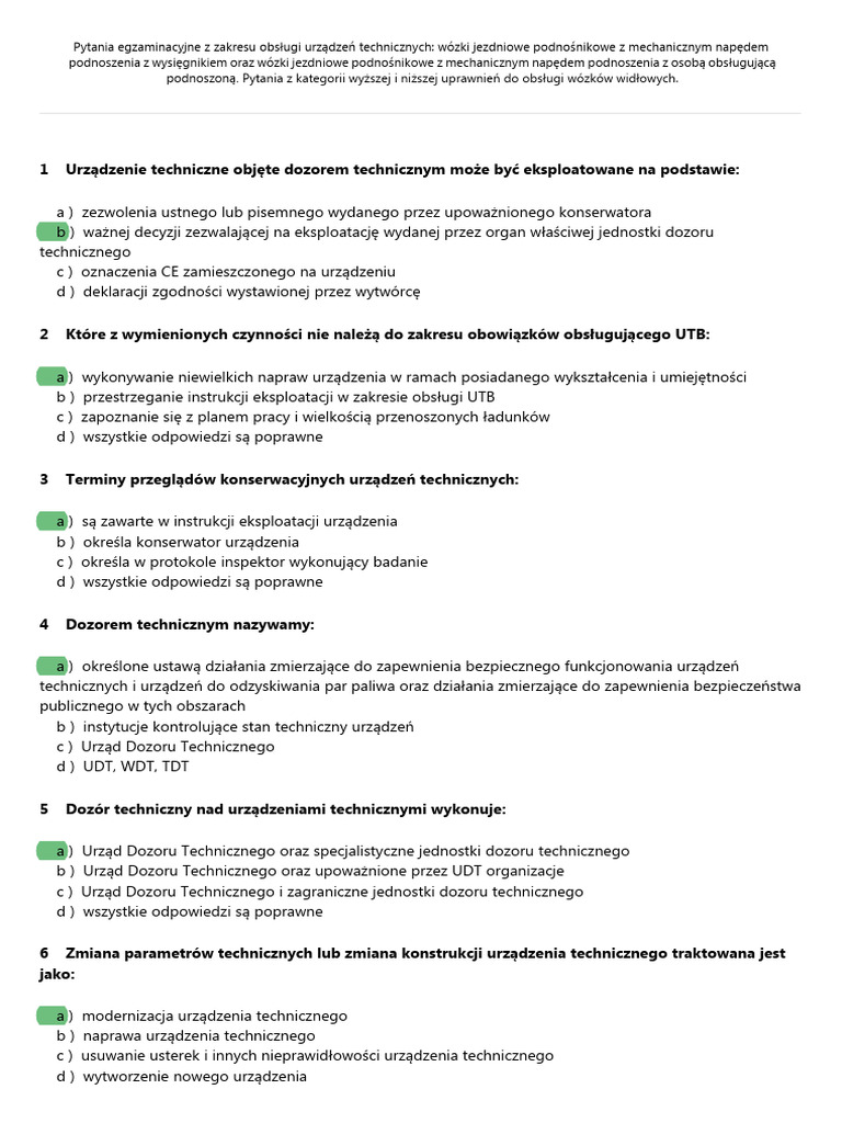 Udt Pytania Zestaw Pytan | PDF