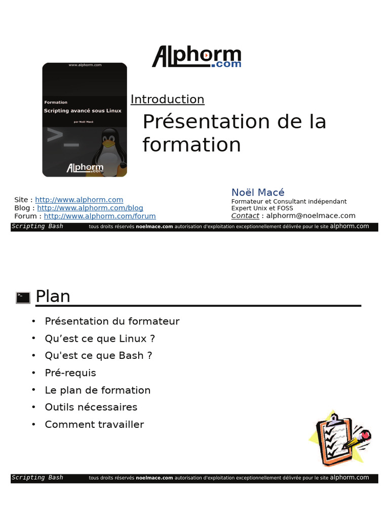 Support Formation Scripting Avance Sous Linux | PDF
