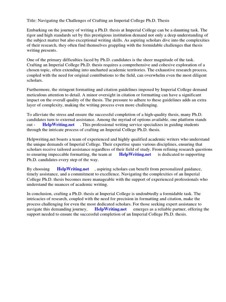 Imperial College PHD Thesis | PDF | Waves | Applied And ...