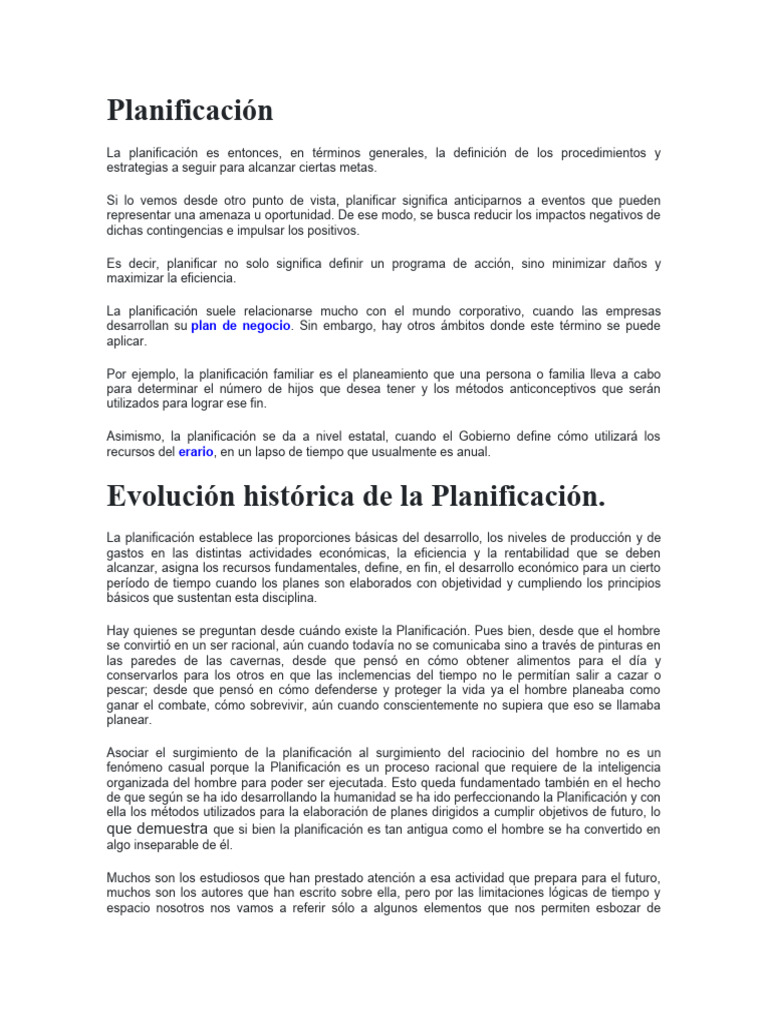Planificación | PDF | Planificación | Presupuesto