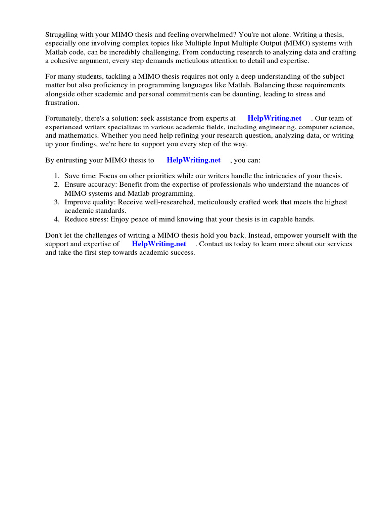 Mimo Thesis With Matlab Code | PDF | Mimo | Orthogonal Frequency Division Multiplexing