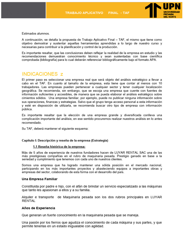 Trabajo Aplicativo Final-TAF | PDF | Motivación | Motivacional