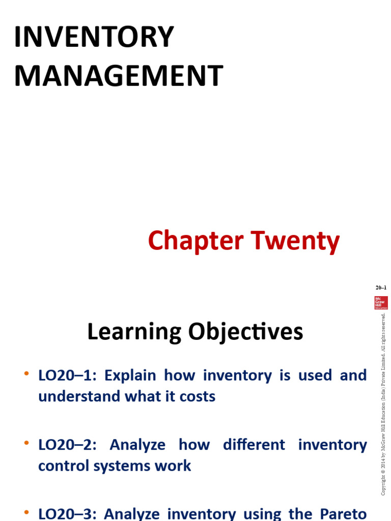 Chapter 20_Inventory Management | PDF | Inventory | Demand