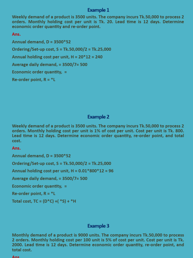 Examples of Inventory Management | PDF | Demand | Economics