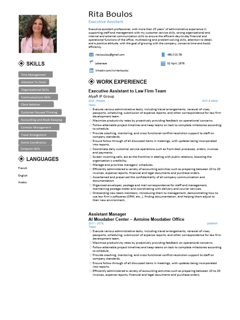 Rita Boulos Resume Aug 23 | PDF | Mail | Computing