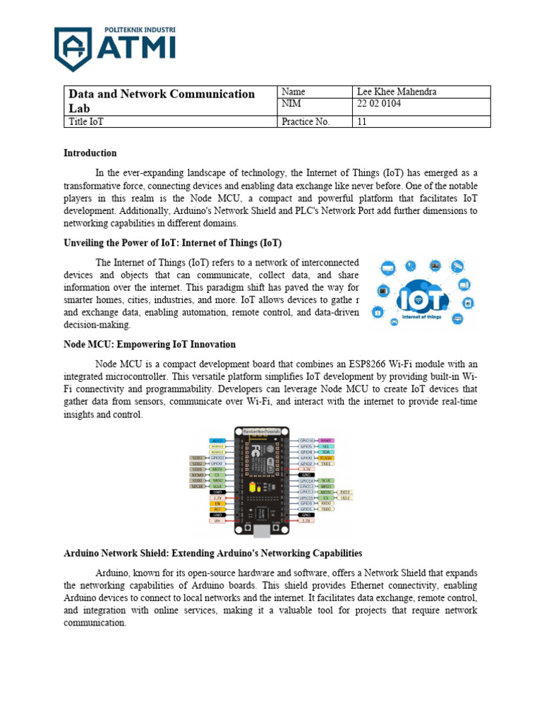 Practice Reports IoT | PDF | Programmable Logic Controller | Internet Of Things