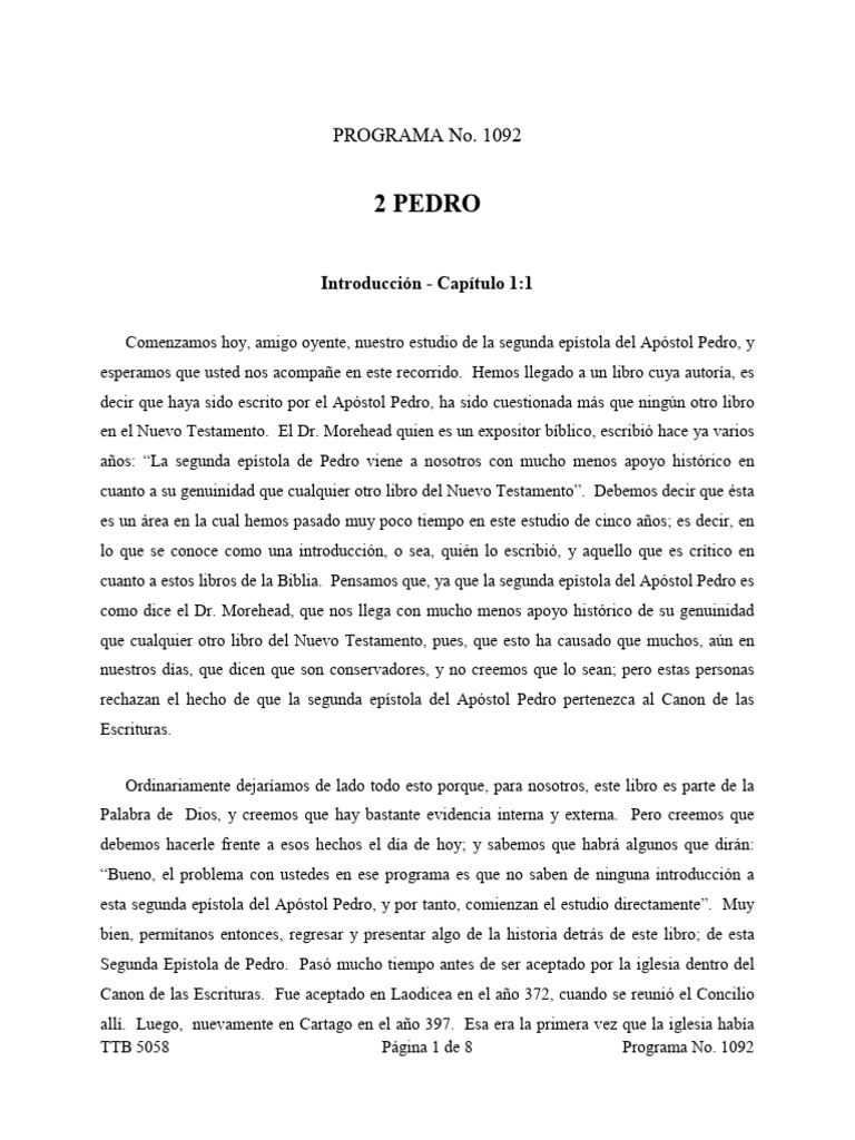 22 Vernon McGee Comentario Biblico A Traves de La Biblia 2 Pedro | PDF | San Pedro | Jesús