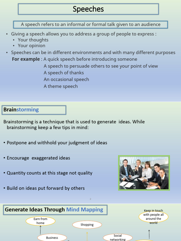 MCA - Types of Speeches | PDF | Public Speaking | Persuasion
