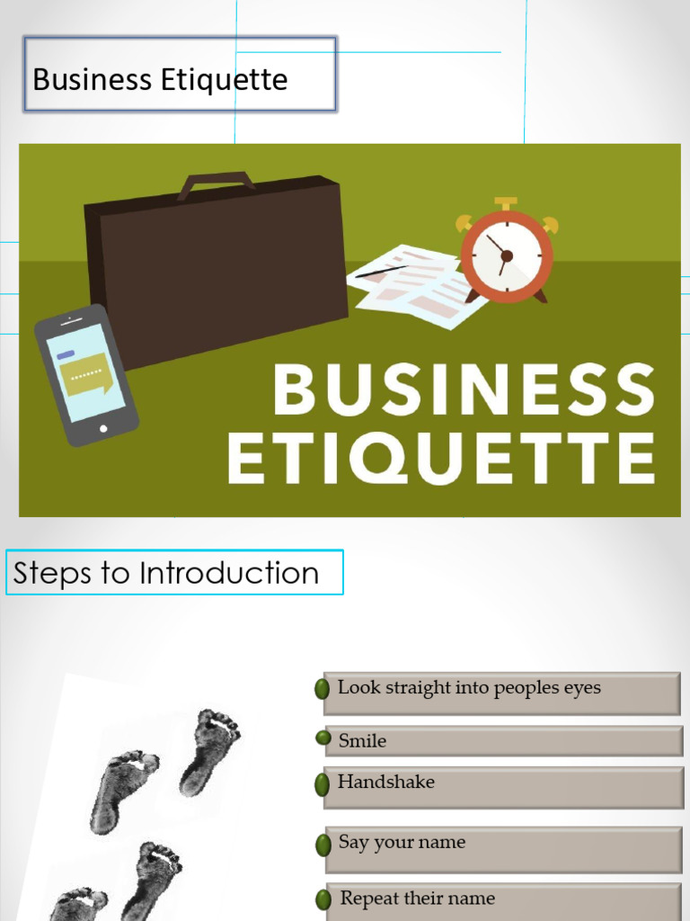 Business Etiquette New | PDF | Social Media | Popular Culture & Media ...