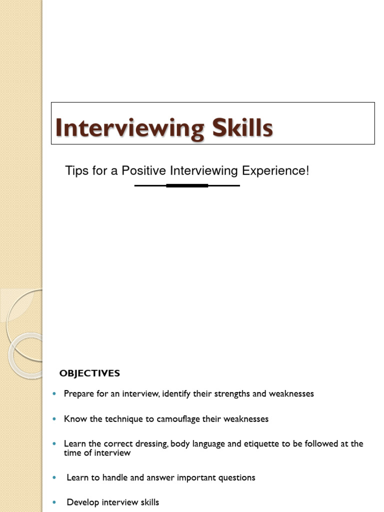 Interviewing Skills | PDF | Recruitment | Sales