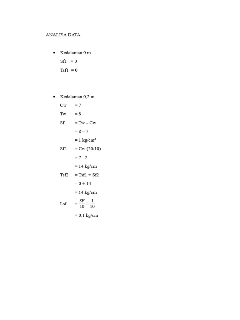 ANALISA DATA SONDIR KEL 4 Praktek | PDF