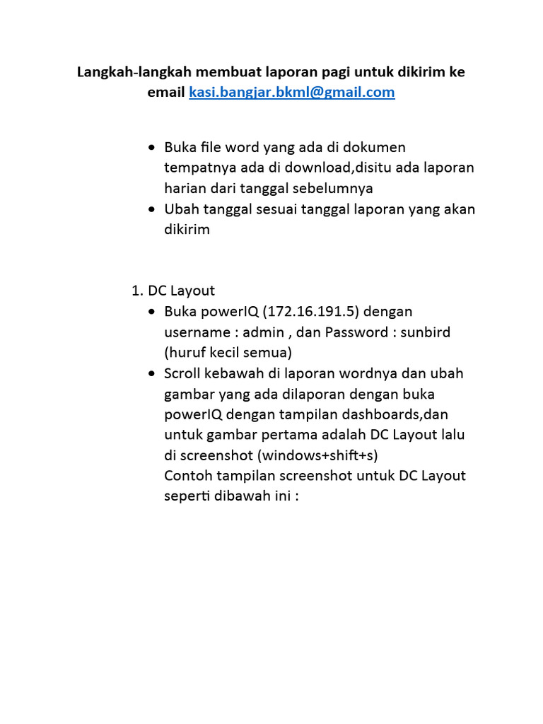 Langkah-Langkah Membuat Laporan Untuk Pagi | PDF | Komputer