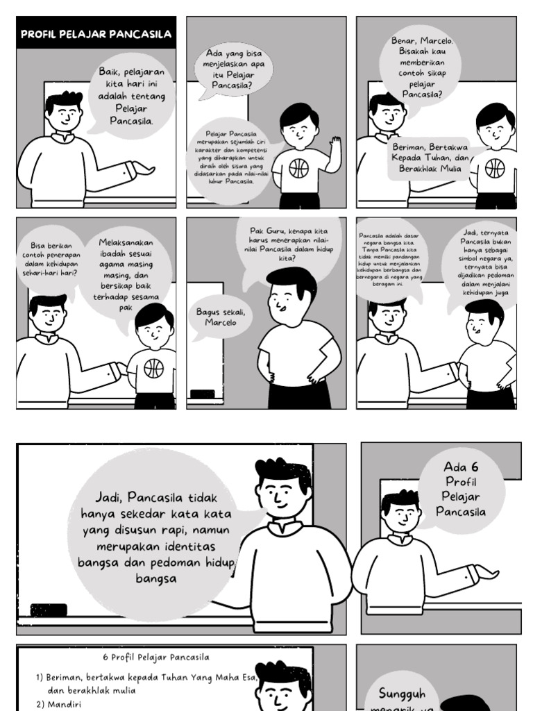 Komik Profil Pelajar Pancasila | PDF