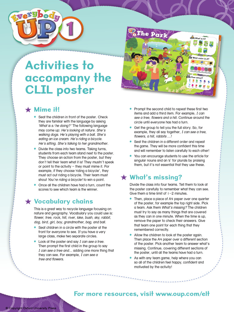 Activities For Poster 1 | PDF | Language Arts & Discipline