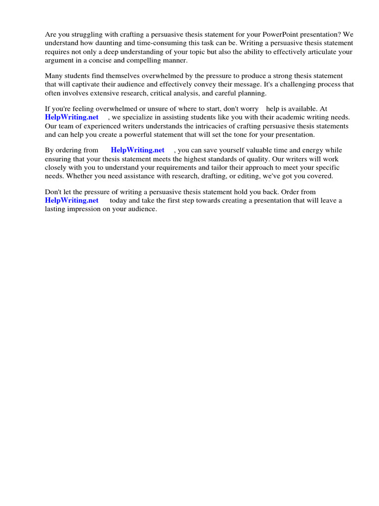 Crafting Persuasive Thesis Statements | PDF | Essays | Thesis