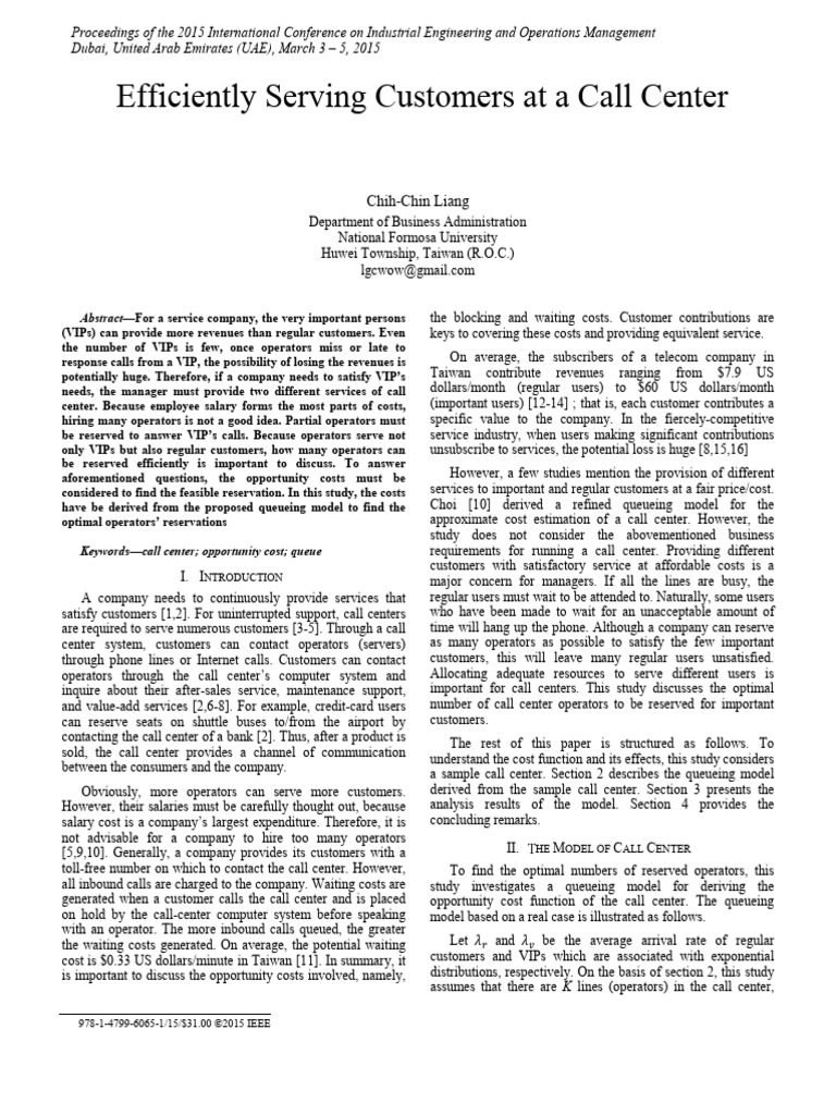 Optimizing Call Center Efficiency | PDF | Call Centre | Computing